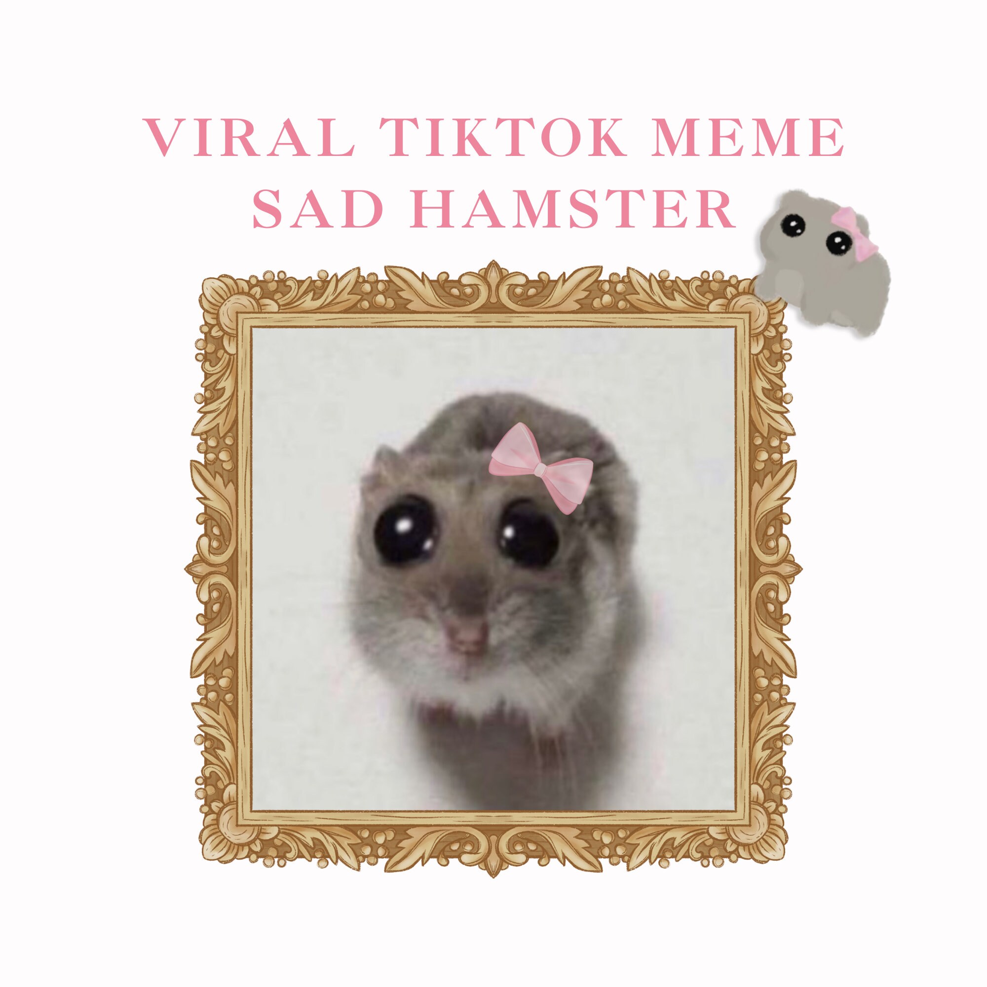 Patrón de crochet de hámster triste, patrón de crochet de meme, hámster ...