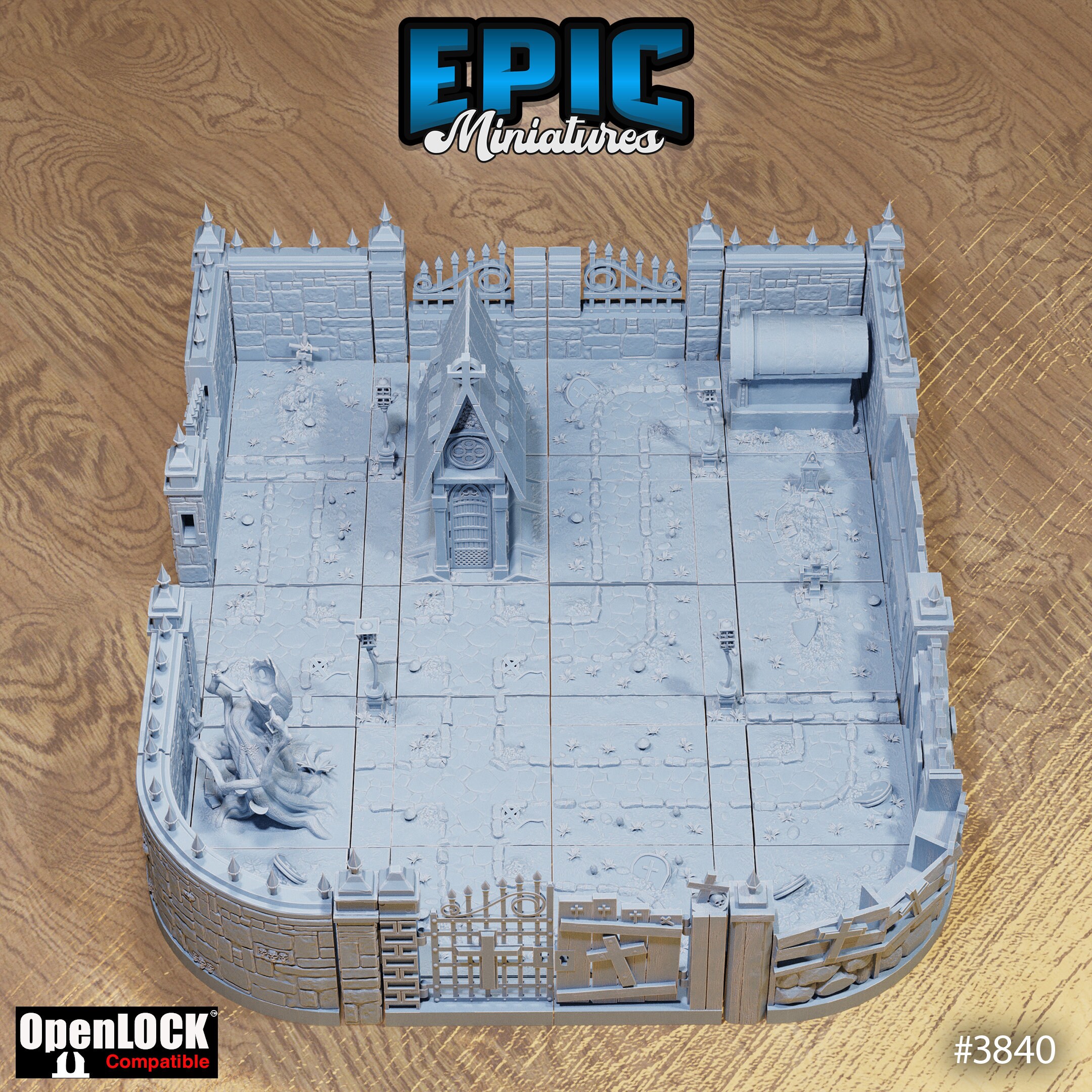 Graveyard Modular Dnd Terrain 3D Printed Full Set 31 Pieces Dungeons ...