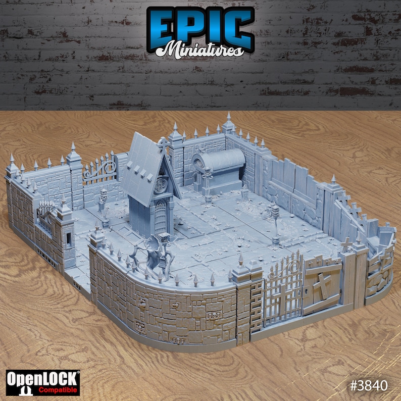 Graveyard Modular Dnd Terrain 3D Printed Full Set 31 Pieces Dungeons ...