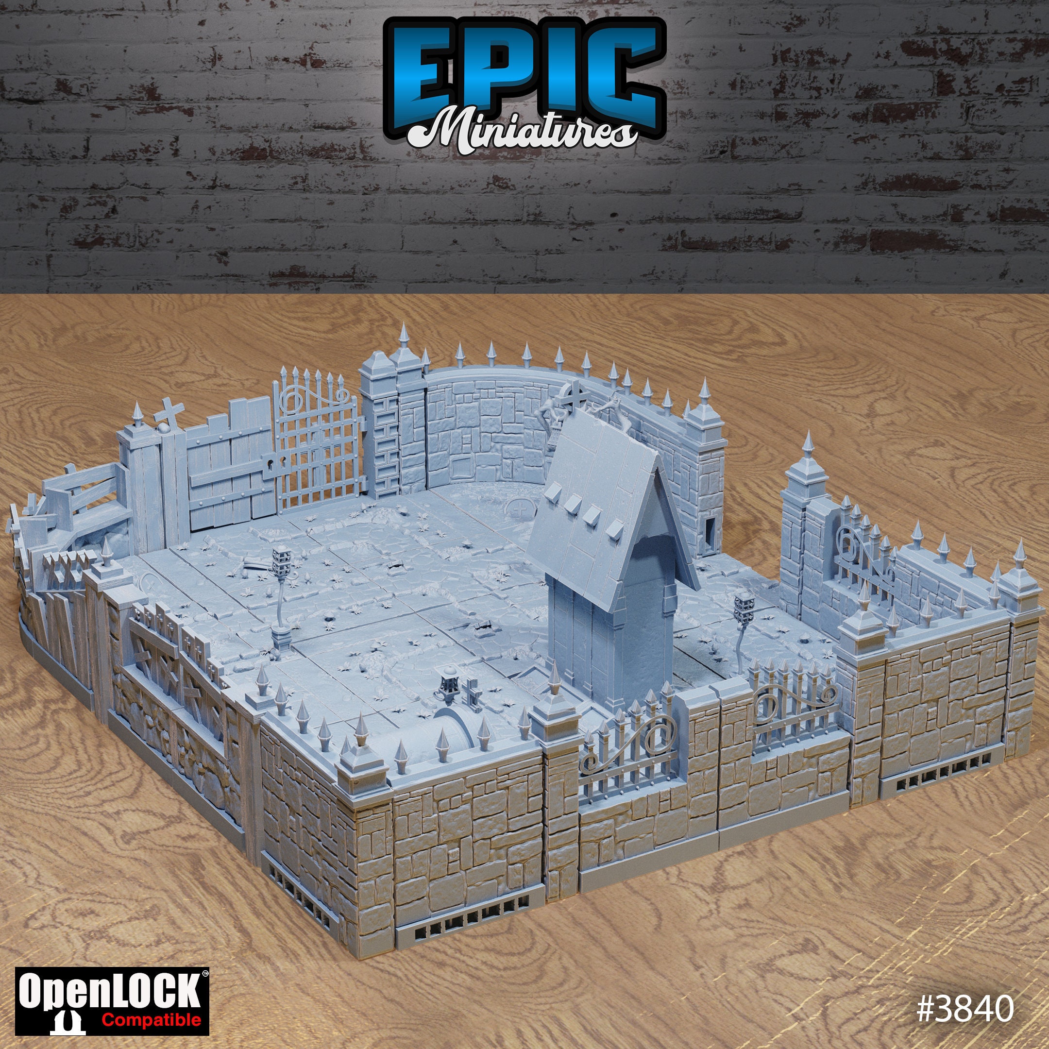 Graveyard Modular Dnd Terrain 3D Printed Full Set 31 Pieces Dungeons ...