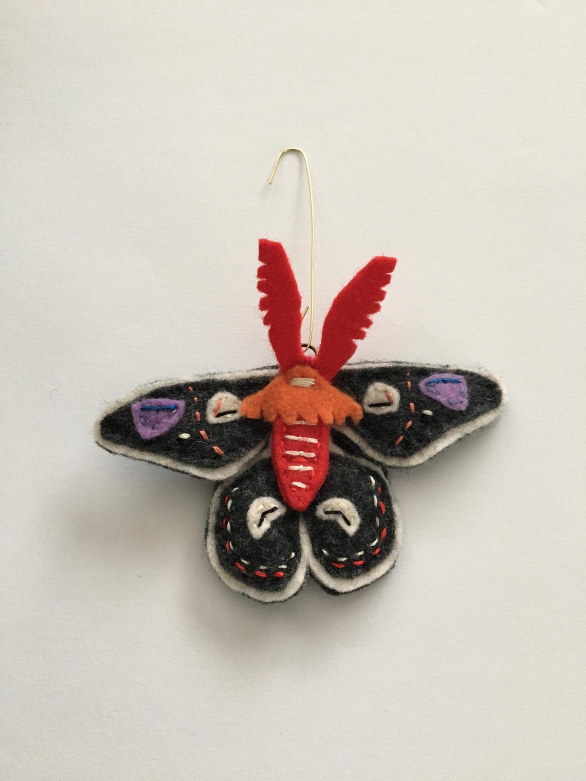 Mammoth Moth Ornament | Whimsical Nature Themed Ornament | Cecropia ...