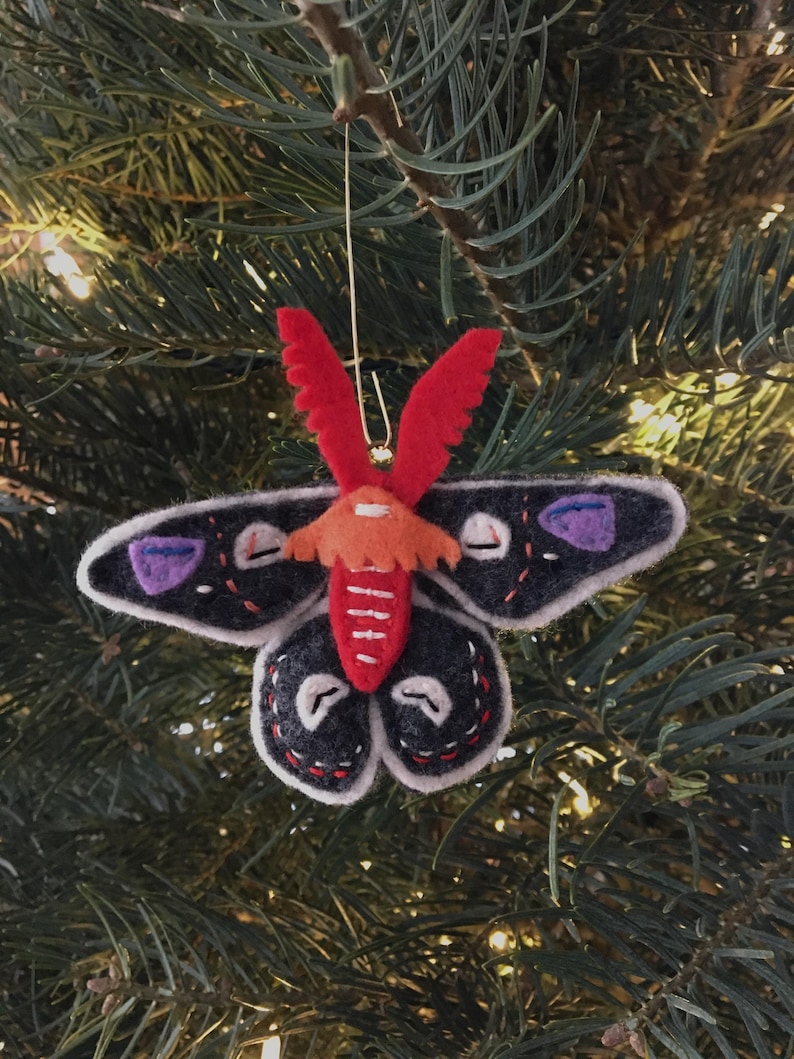 Mammoth Moth Ornament | Whimsical Nature Themed Ornament | Cecropia ...