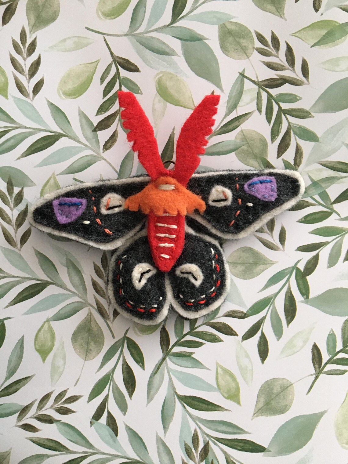 Mammoth Moth Ornament | Whimsical Nature Themed Ornament | Cecropia ...