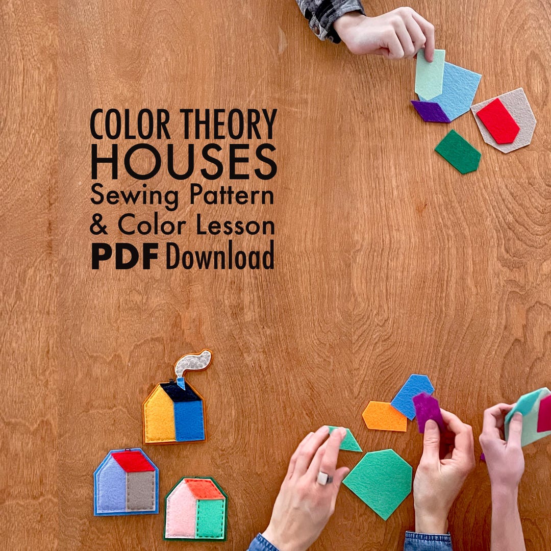 DIY Felt House Ornament Sewing Pattern: Color Theory Lesson (PDF ...