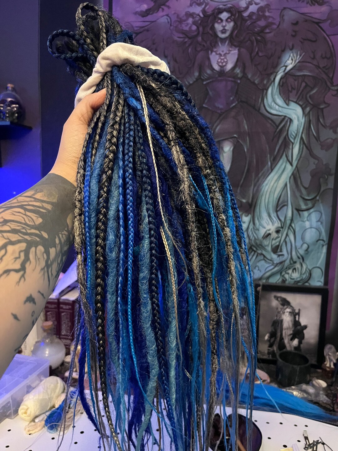 Mermaid/viking Dreadlocks, Blue/grey - Etsy