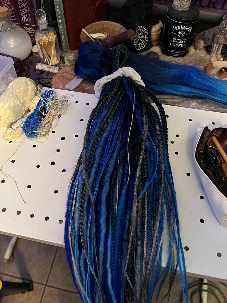 Mermaid/viking Dreadlocks, Blue/grey - Etsy