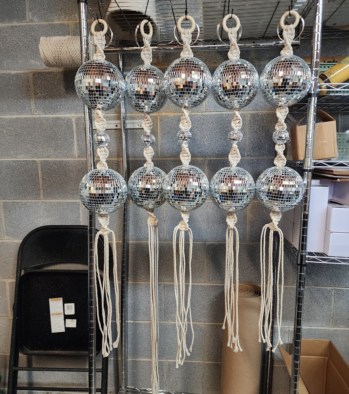 Double Disco Ball Hanger - Etsy