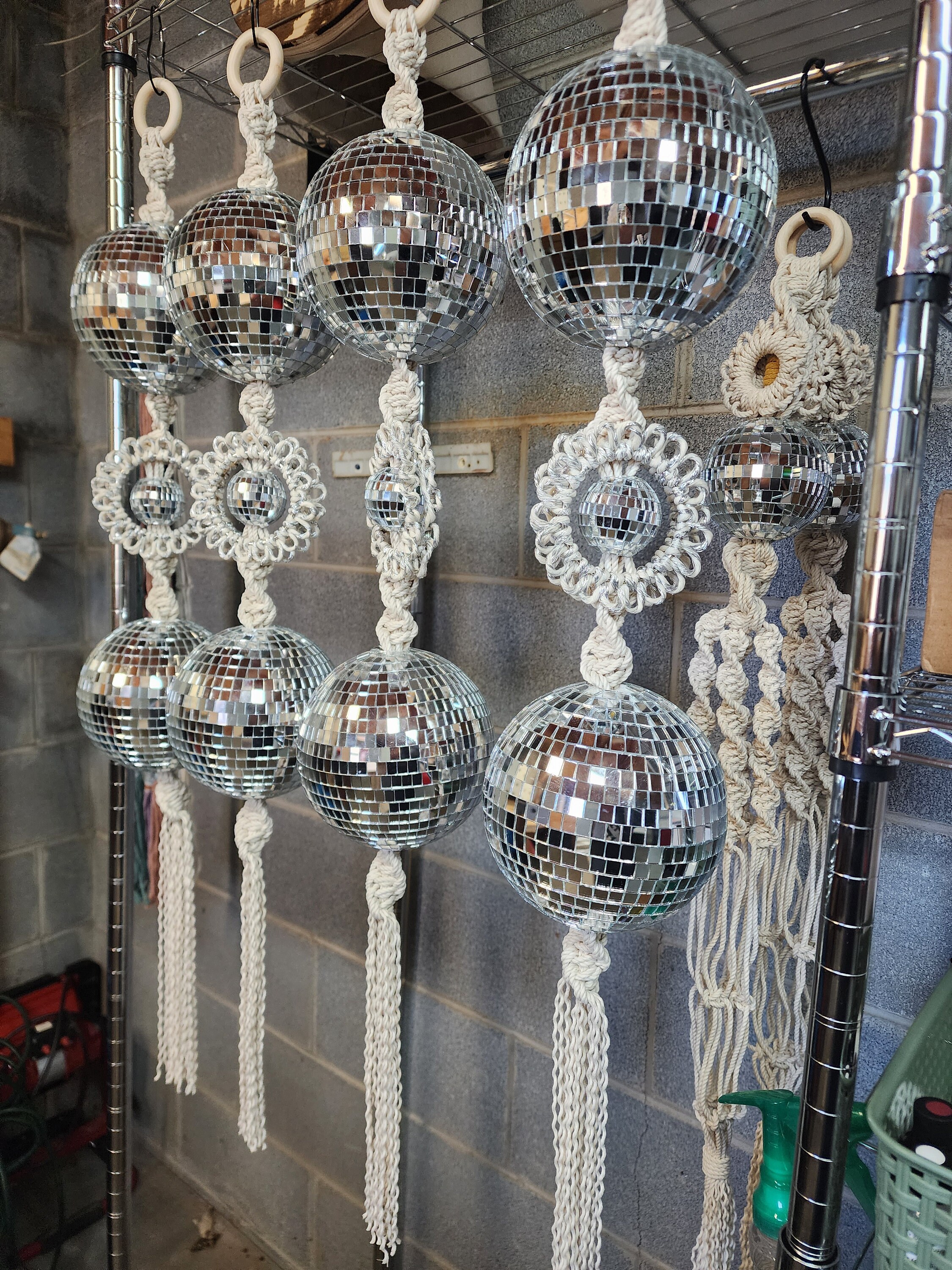 Double Disco Ball Hanger - Etsy