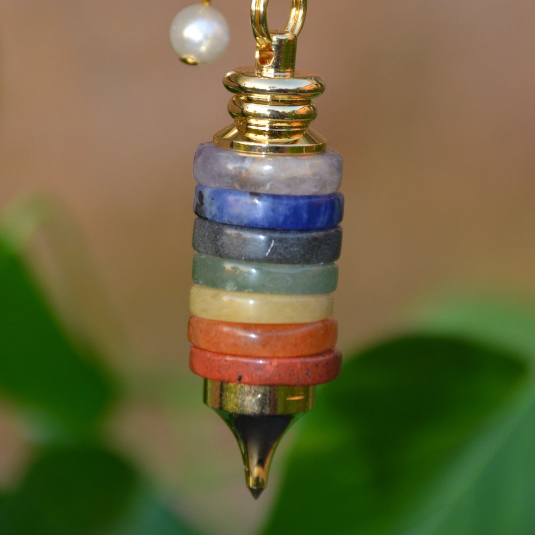 Pendulum Hard Stones Colors 7 Chakra - Etsy