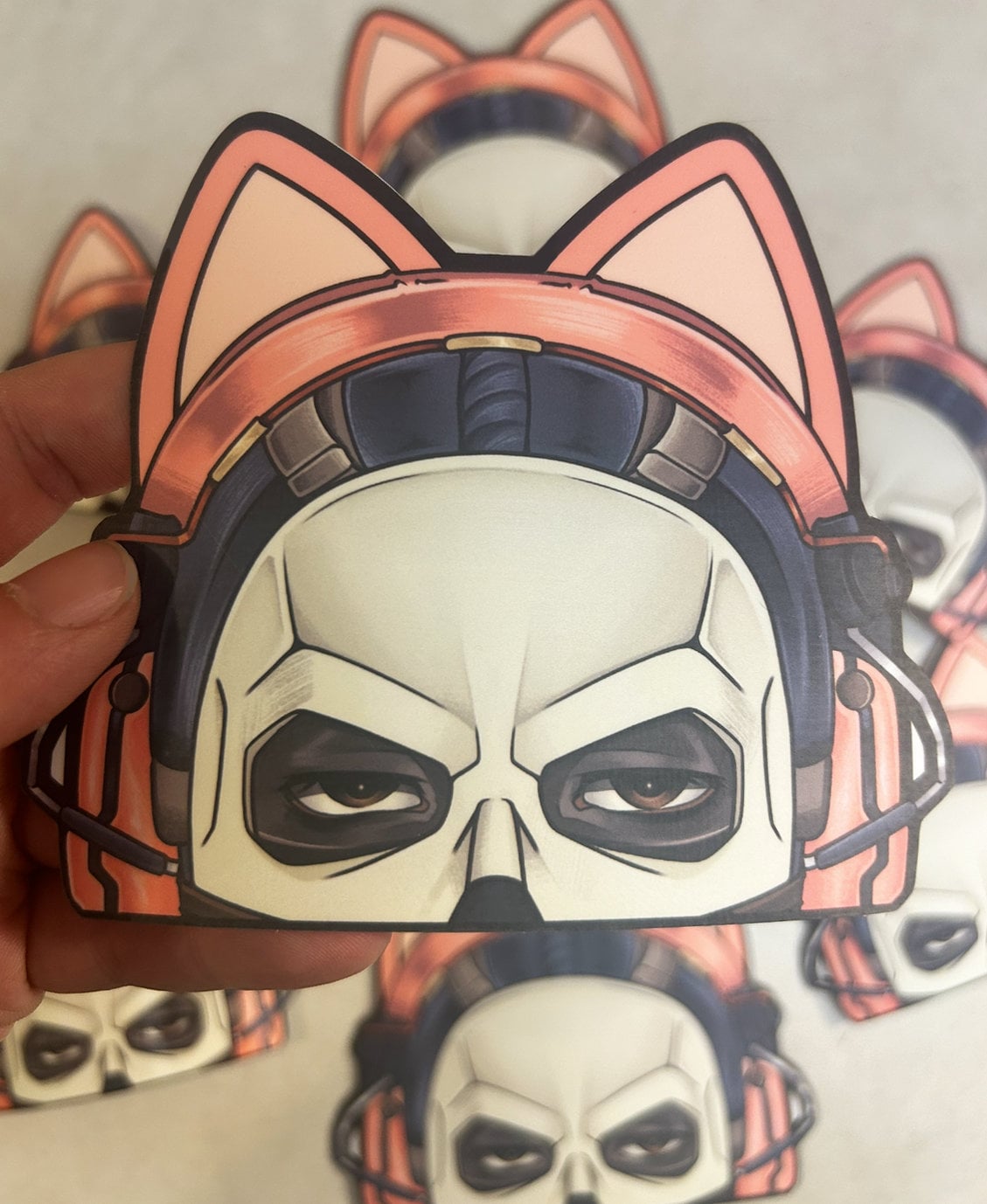 Kitty Ghost Peeker, Cute Laptop Decal, Lieutenant Riley COD Vinyl ...