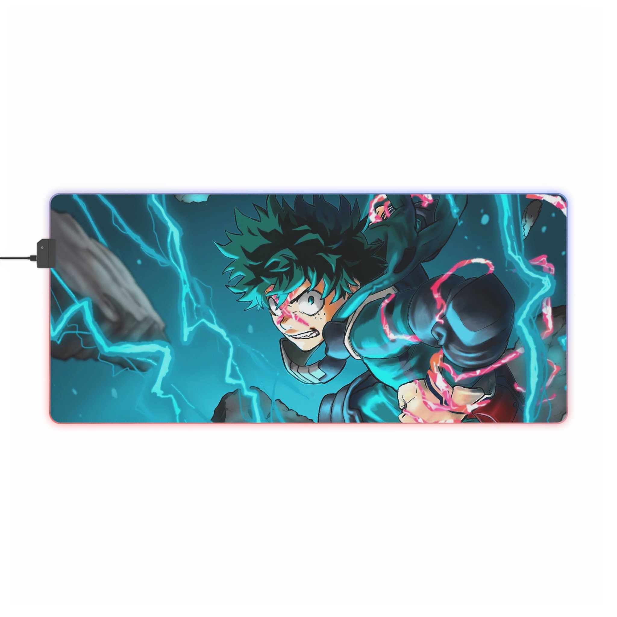 My Hero Academia deku Midoriya LED Gaming Mouse Pad illuminate Your ...
