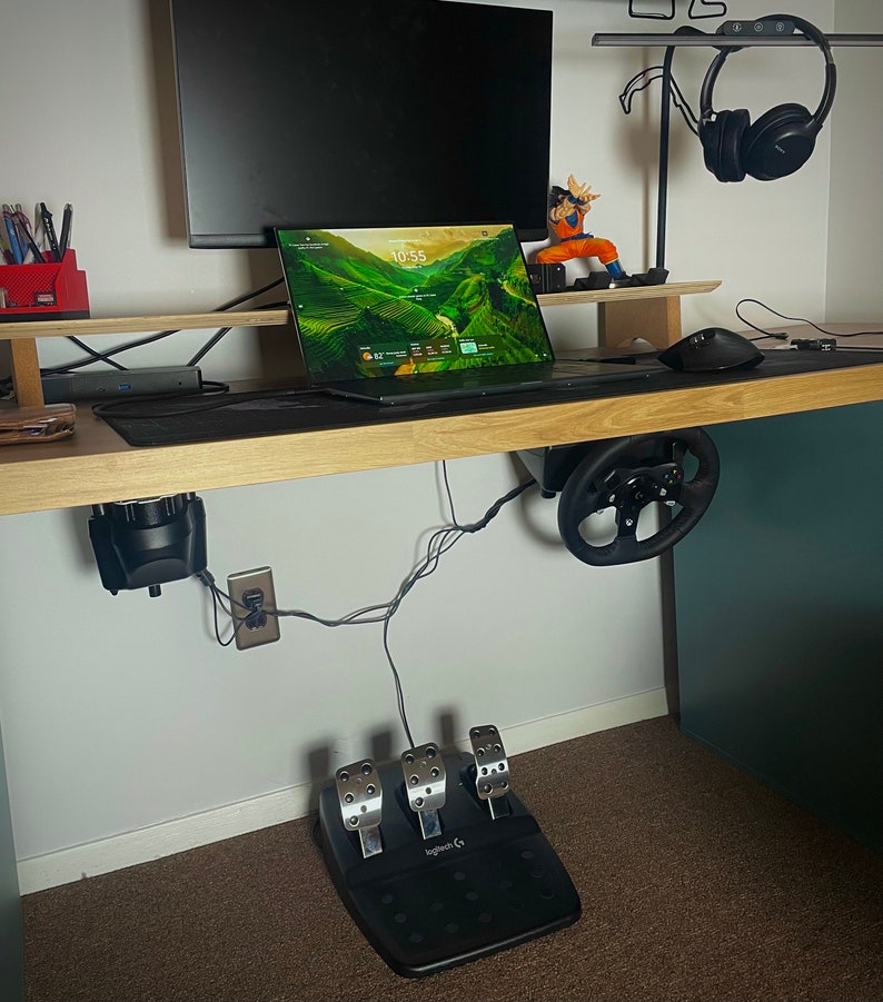Under Desk Storage Solution Sim Racing Wheel and Shifter, Compatible ...