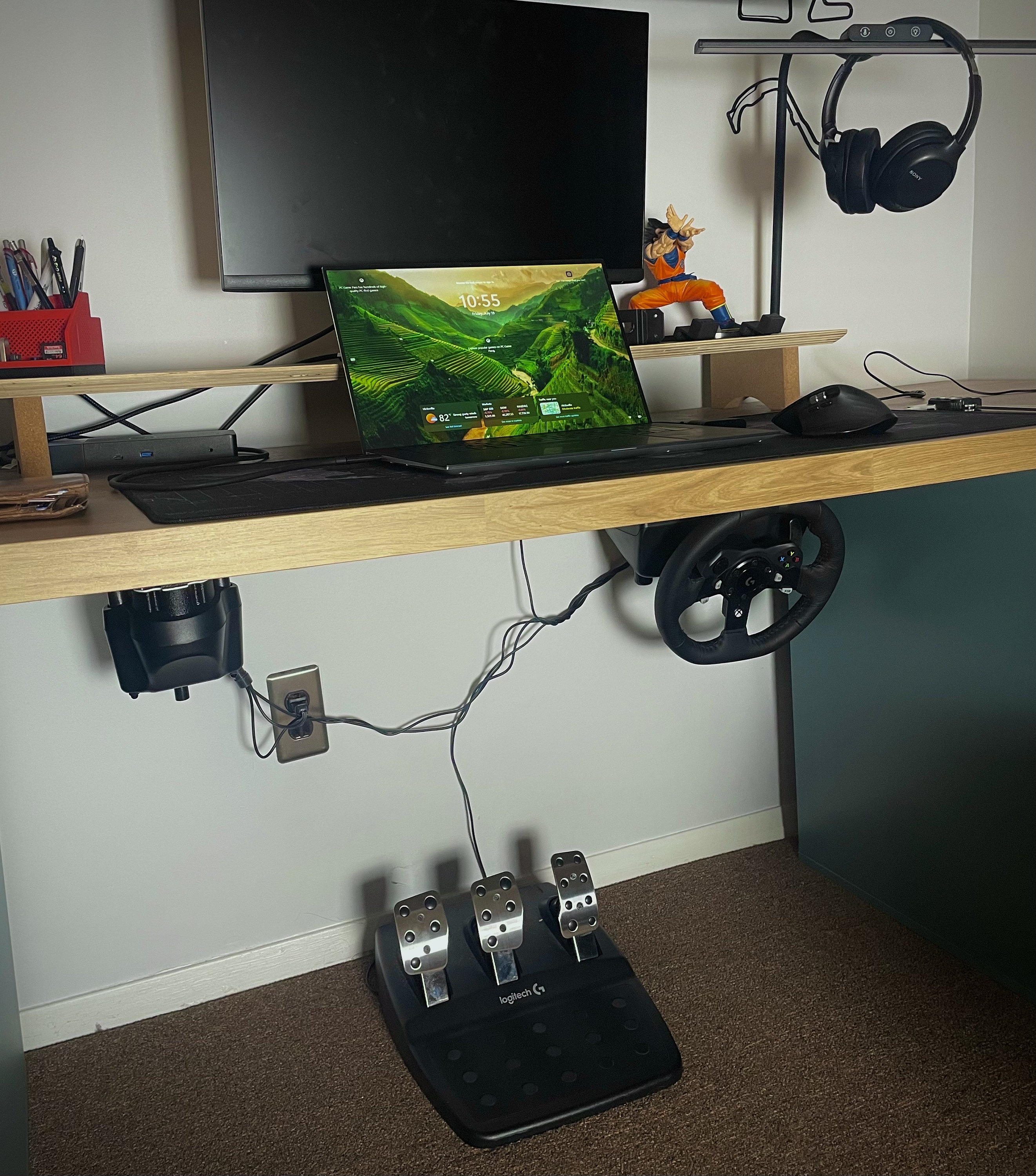 Under Desk Storage Solution Sim Racing Wheel and Shifter, Compatible ...