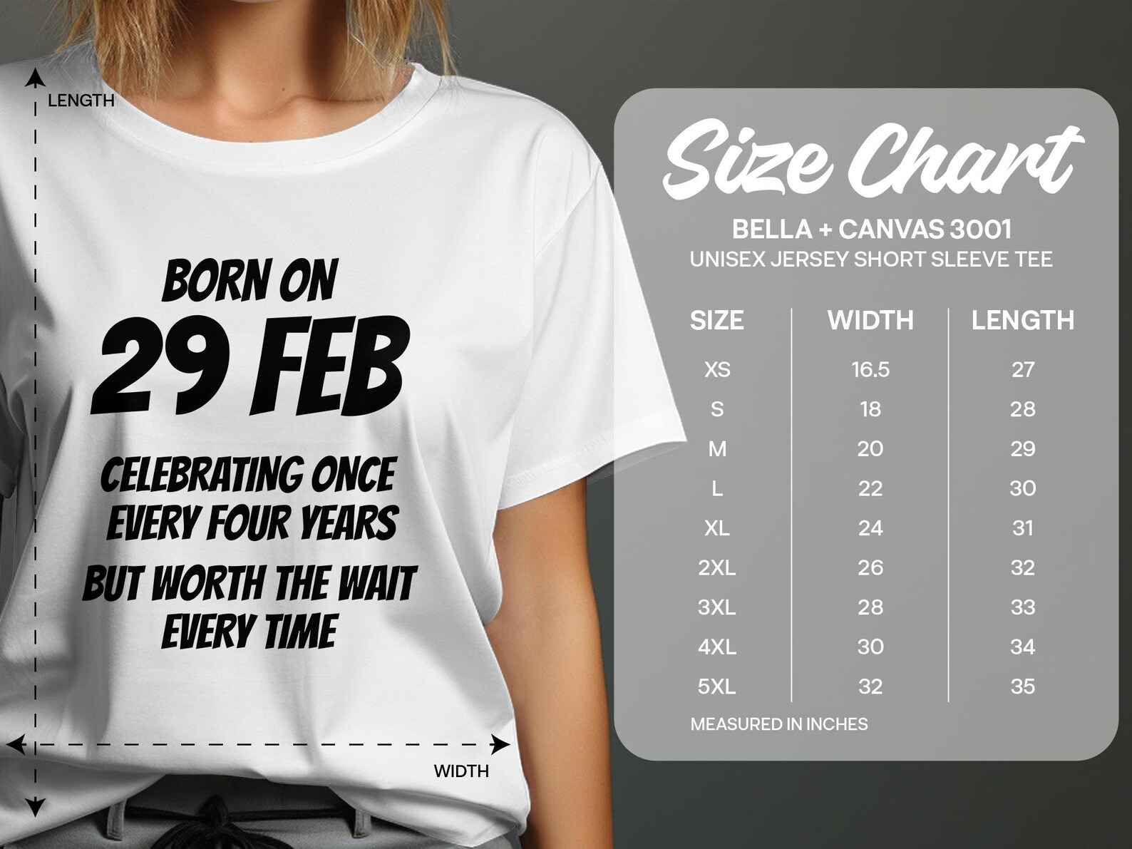 Leap Year Birthday Shirt, Born on Feb 29, Celebrate Once Every Four ...