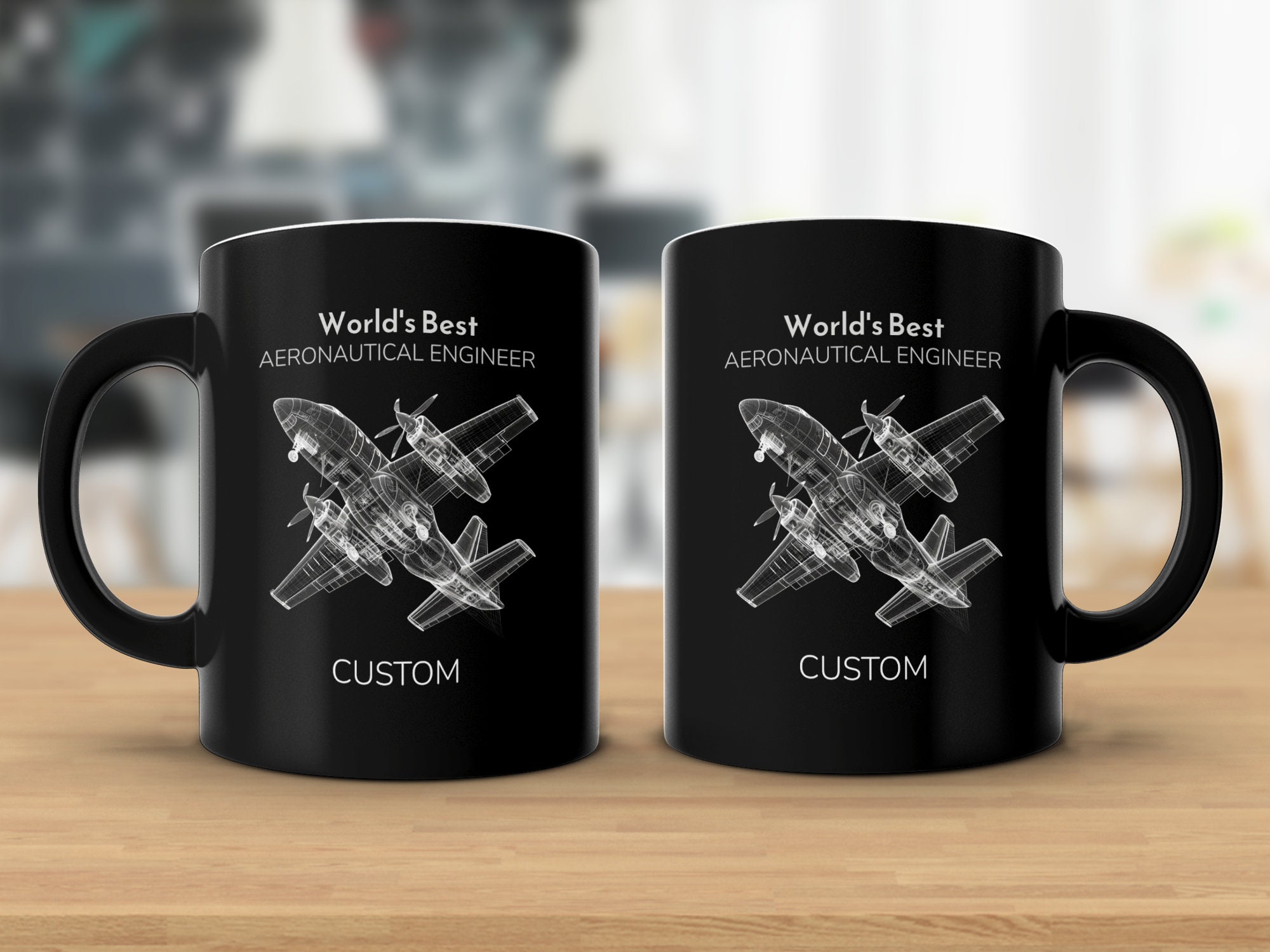 World's Best Aeronautical Engineer Custom Mug, Aviation Enthusiast Gift, Coffee Cup for ...