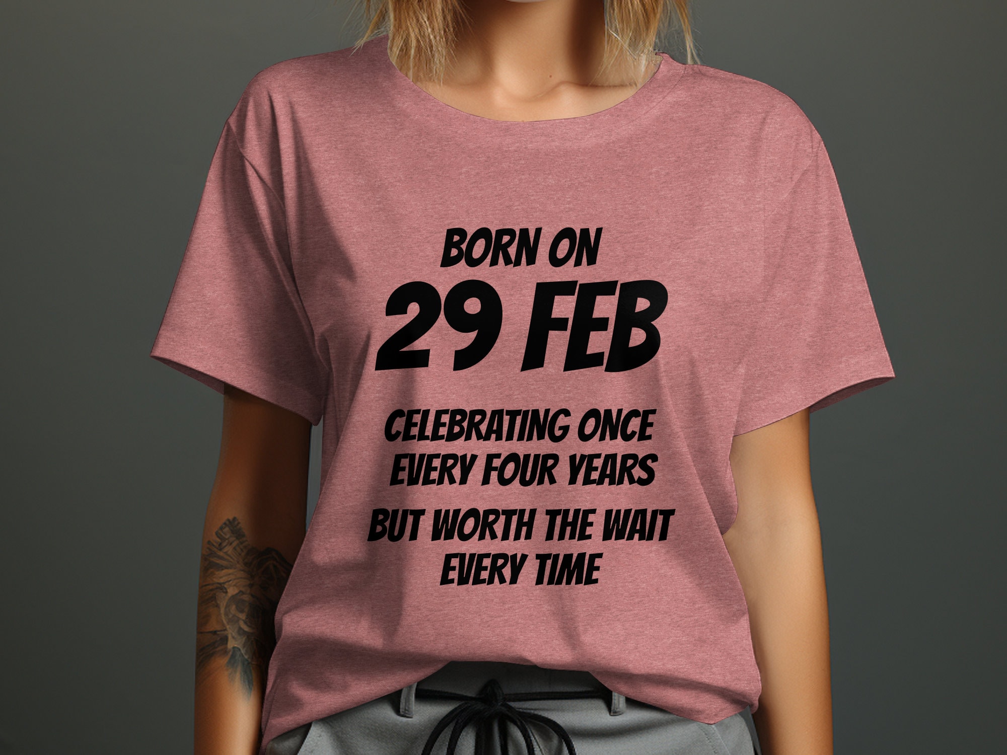Leap Year Birthday Shirt, Born on Feb 29, Celebrate Once Every Four ...