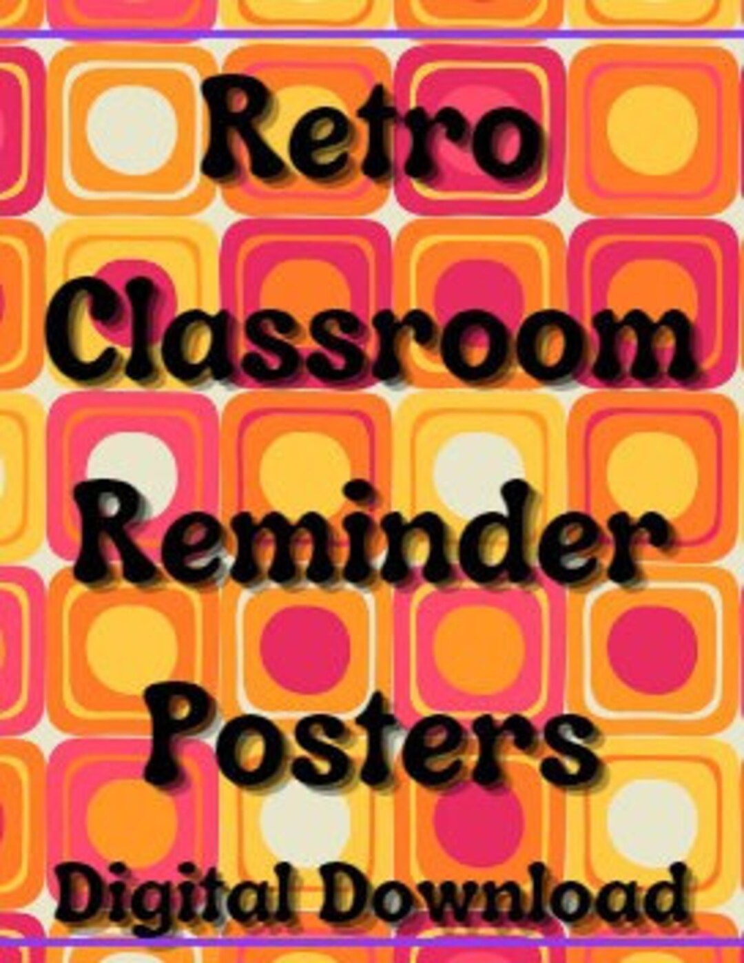 Retro Classroom Poster Reminders - Etsy
