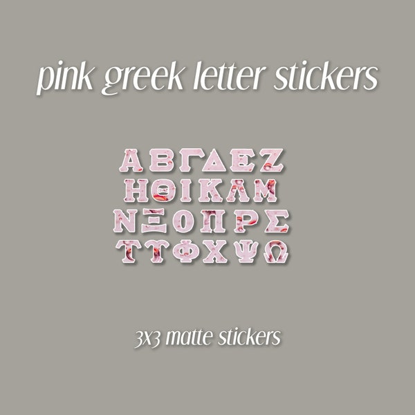 Greek Alphabet Stickers - Etsy