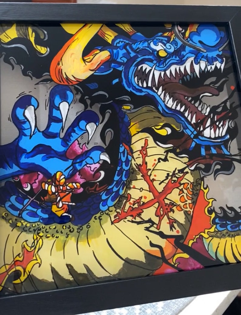 Custom Anime Shadowbox Glass Paintings - Etsy