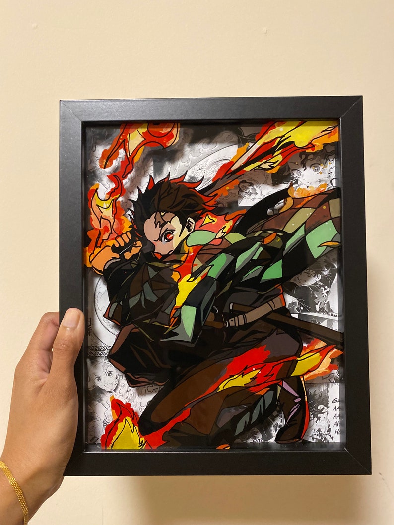 Custom Anime Shadowbox Glass Paintings - Etsy