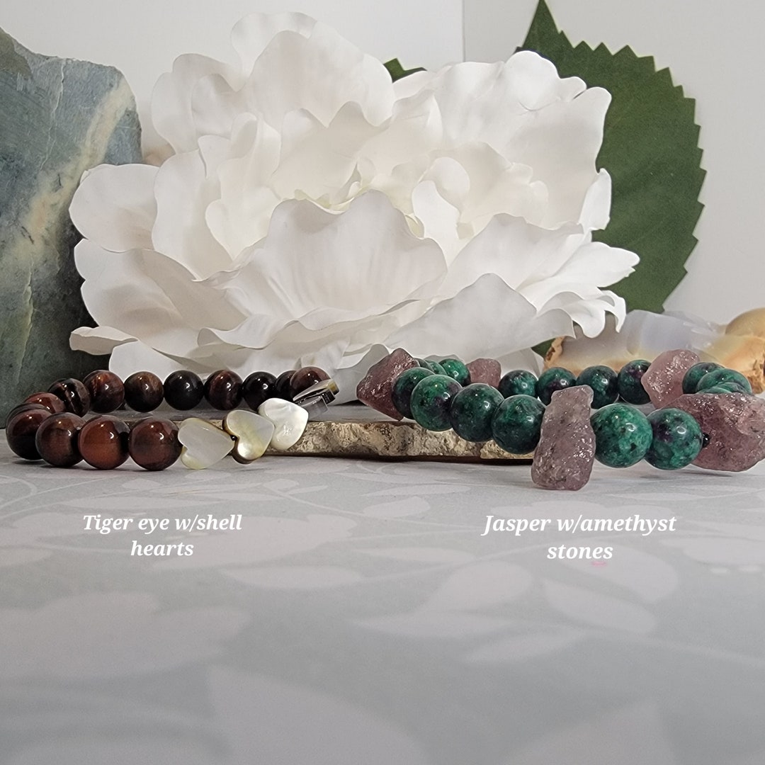 Crystal Healing Bracelets With Charms, Rough Crystals and Crystal Beads ...
