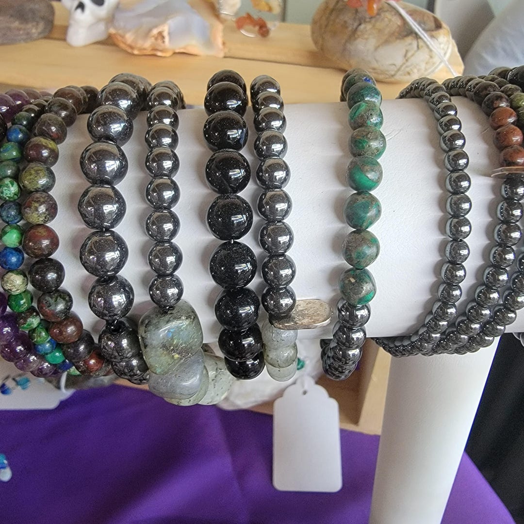 Natural Crystal Bracelets Made With Healing Stones Such as Rose Quartz ...
