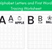 Alphabet Letters and First Words Tracing Worksheet - Etsy