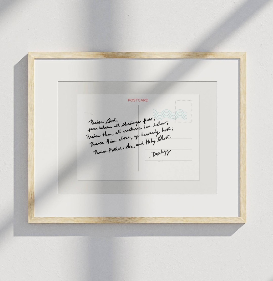 Doxology Hymn Aesthetic Christian Wall Art, Postcard Horizontal ...