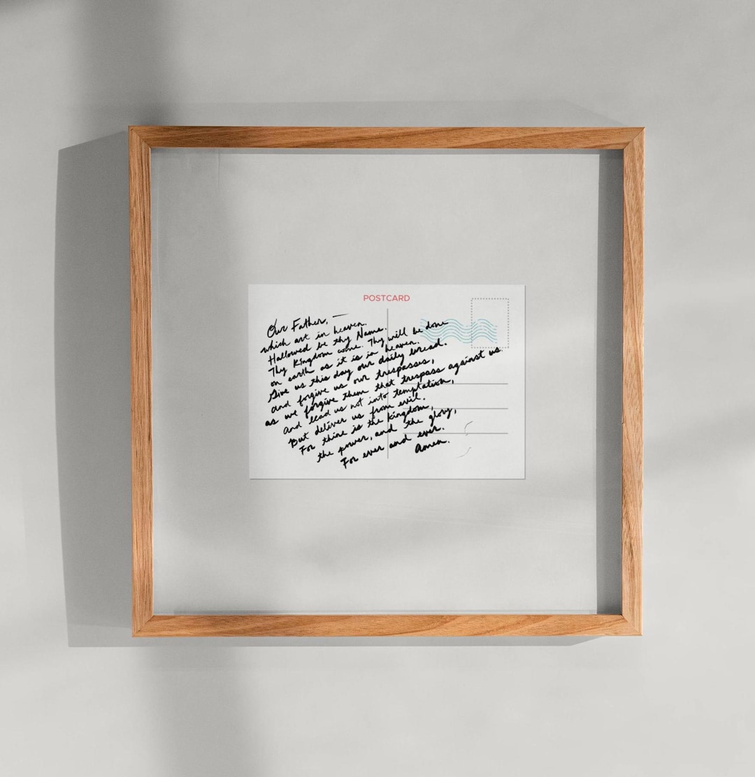 The Lord's Prayer Square Bible Verse Wall Art Matthew 6 Modern Biblical ...