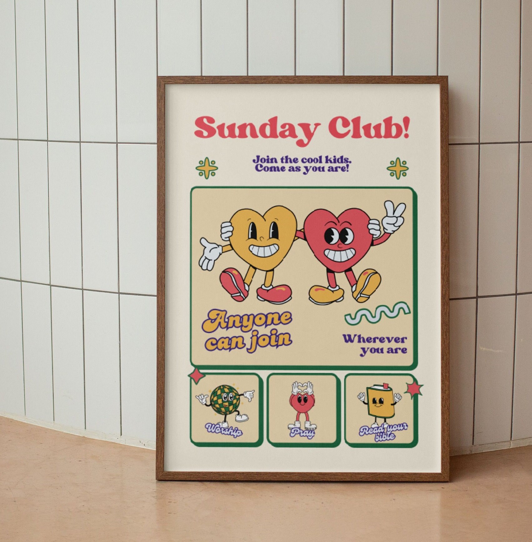 Retro Aesthetic Christian Art Modern Christian Art Printable Sunday ...