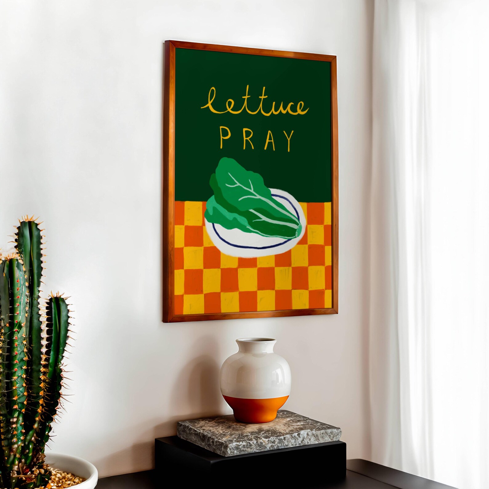 Lettuce Pray Christian Humor Funny Christian Wall Art, Aesthetic ...