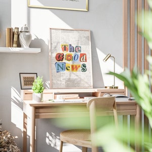 Aesthetic Christian Wall Art, Good News Wall Art, Newspaper Scrapbook ...