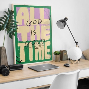 God is Good All the Time Inspirational Christian Wall Art Print Faith ...