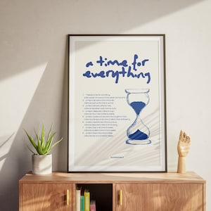 A Time for Everything Ecclesiastes 3 Modern Bible Verse Print Aesthetic ...