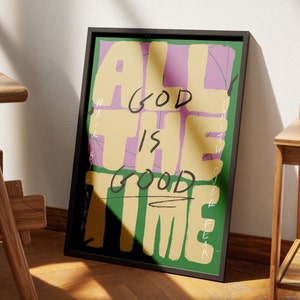 God is Good All the Time Inspirational Christian Wall Art Print Faith ...