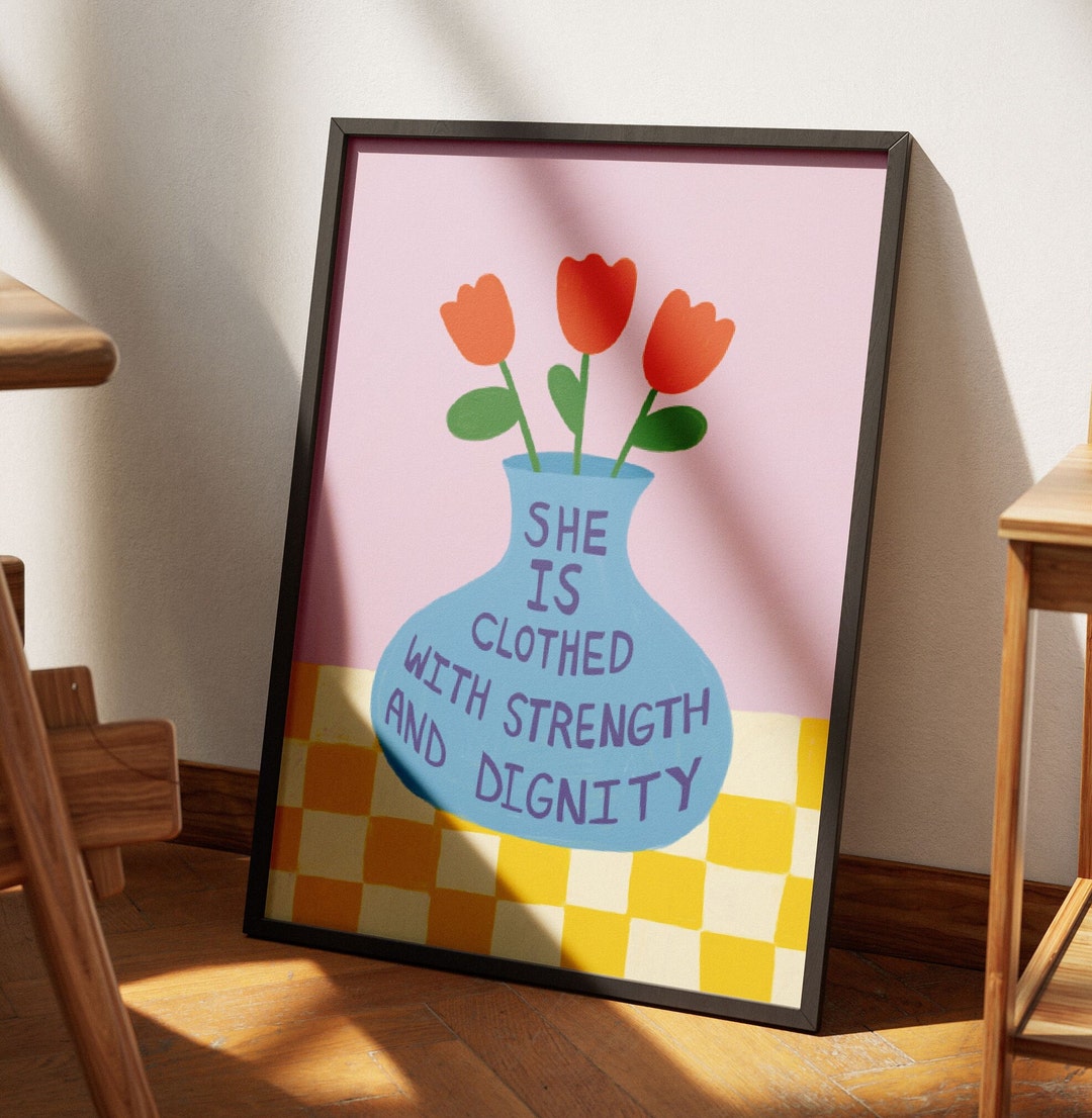 Proverbs 31 Woman Wall Art, Coquette Aesthetic Christian Wall Art ...