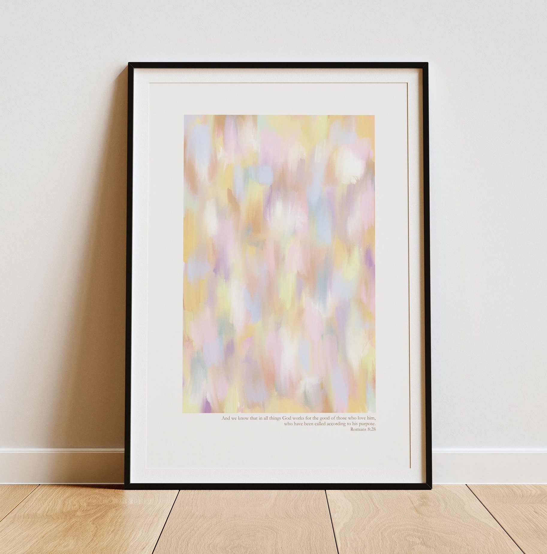 Romans 8:28 Aesthetic Christian Wall Art, Abstract Christian Poster ...