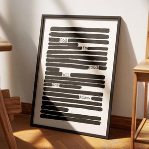God is Good Aesthetic Christian Wall Art, Modern Christian Art Print ...
