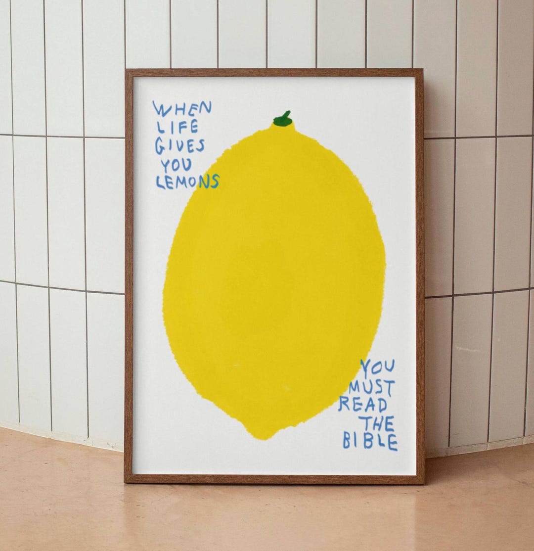 When Life Gives You Lemons Aesthetic Christian Wall Art, Christian ...