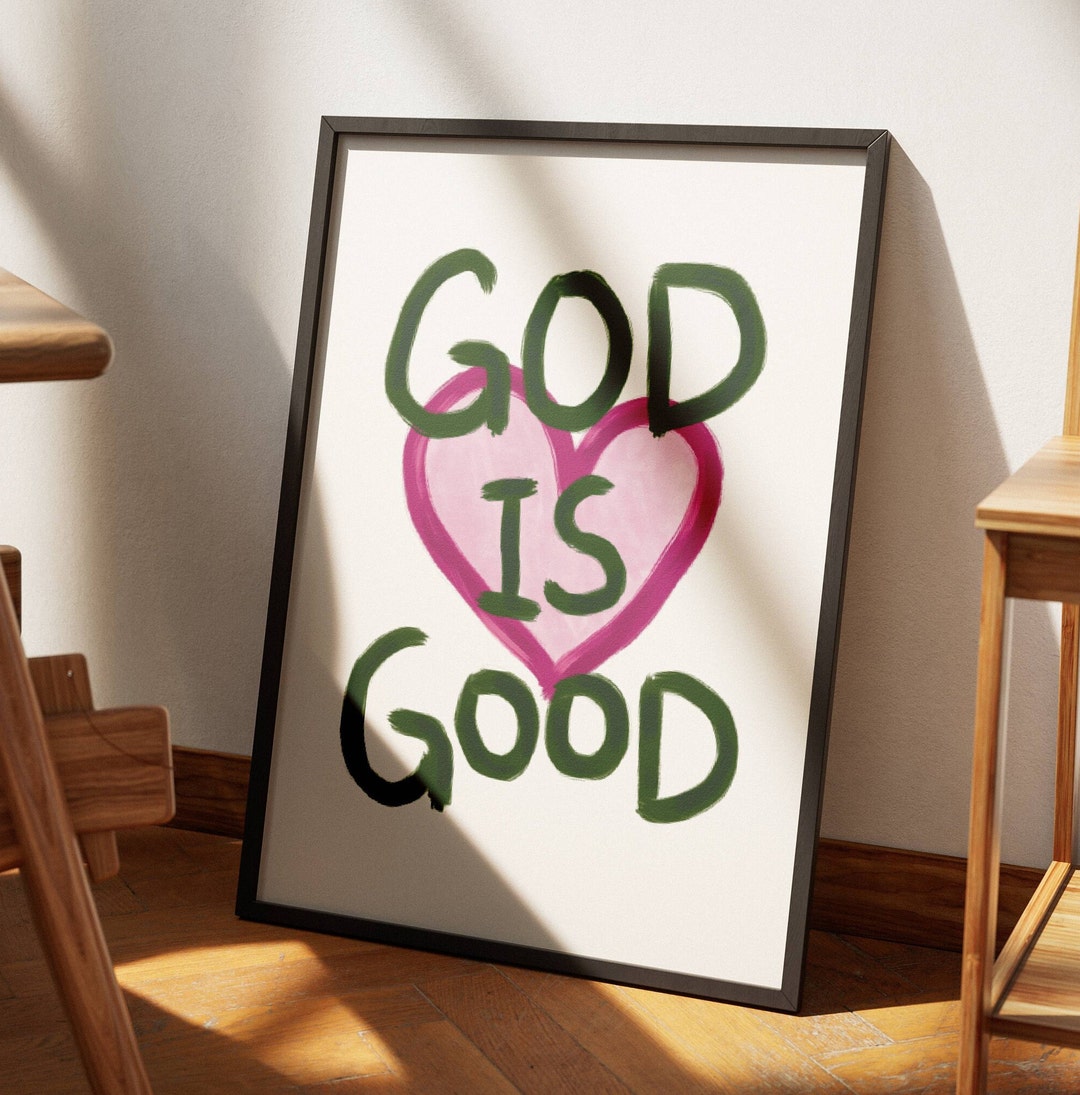 God is Good Aesthetic Christian Wall Art Modern Christian Art ...