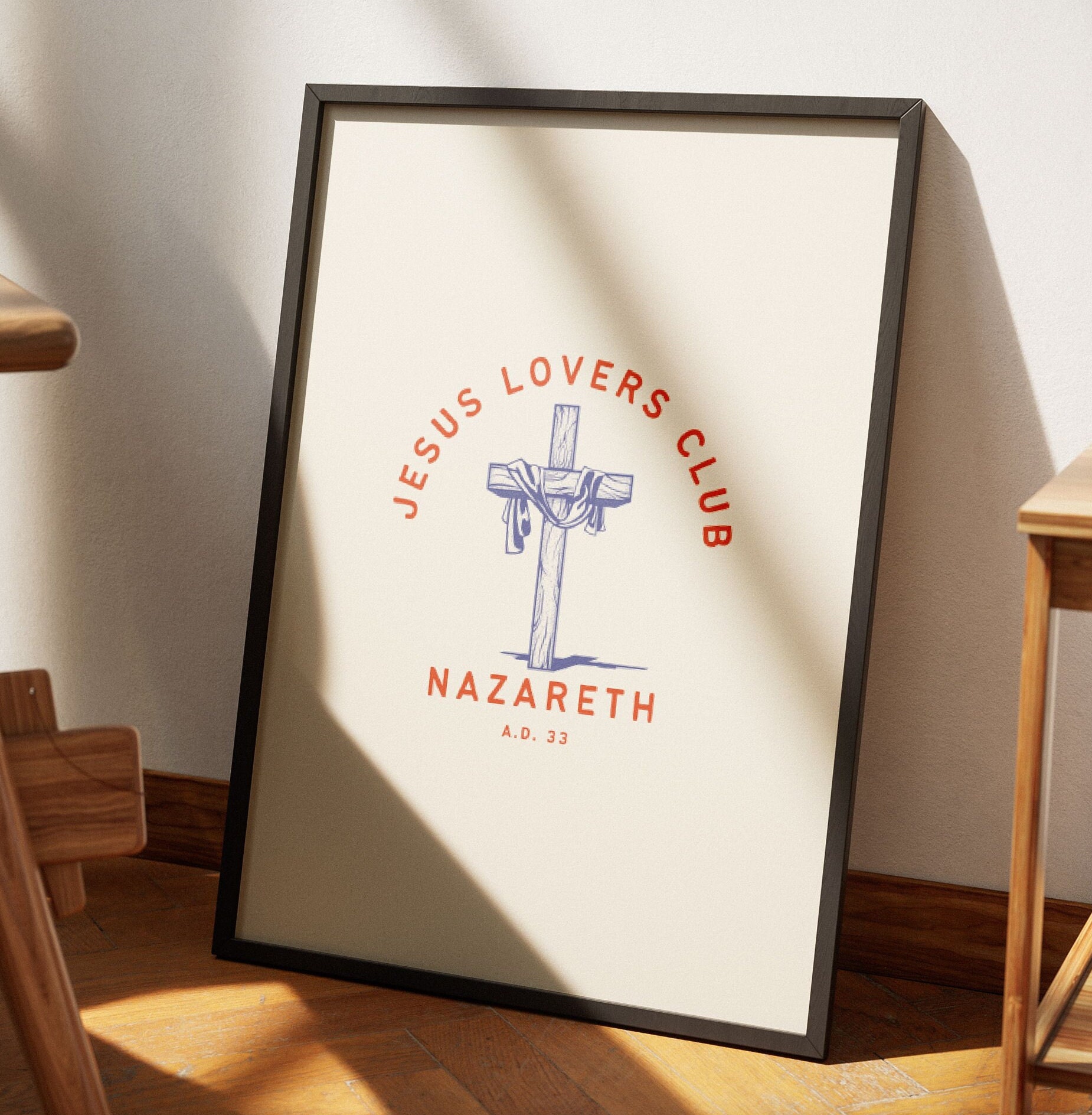 Jesus Lovers Club, Retro Aesthetic Christian Wall Art, Jesus of ...