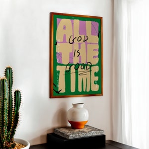 God is Good All the Time Inspirational Christian Wall Art Print Faith ...