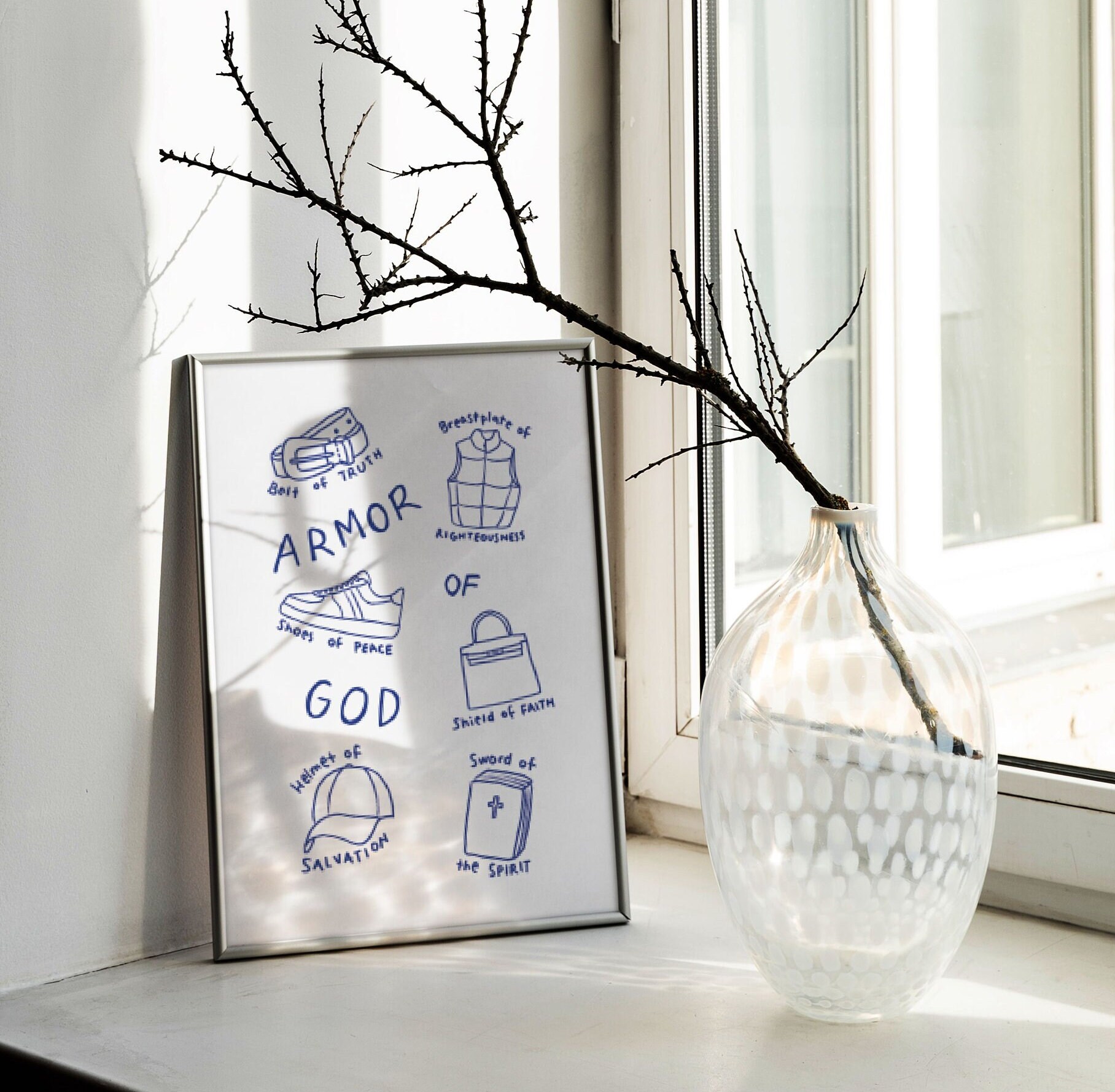 Armor of God Aesthetic Christian Wall Art Ephesians 6 Modern Bible ...
