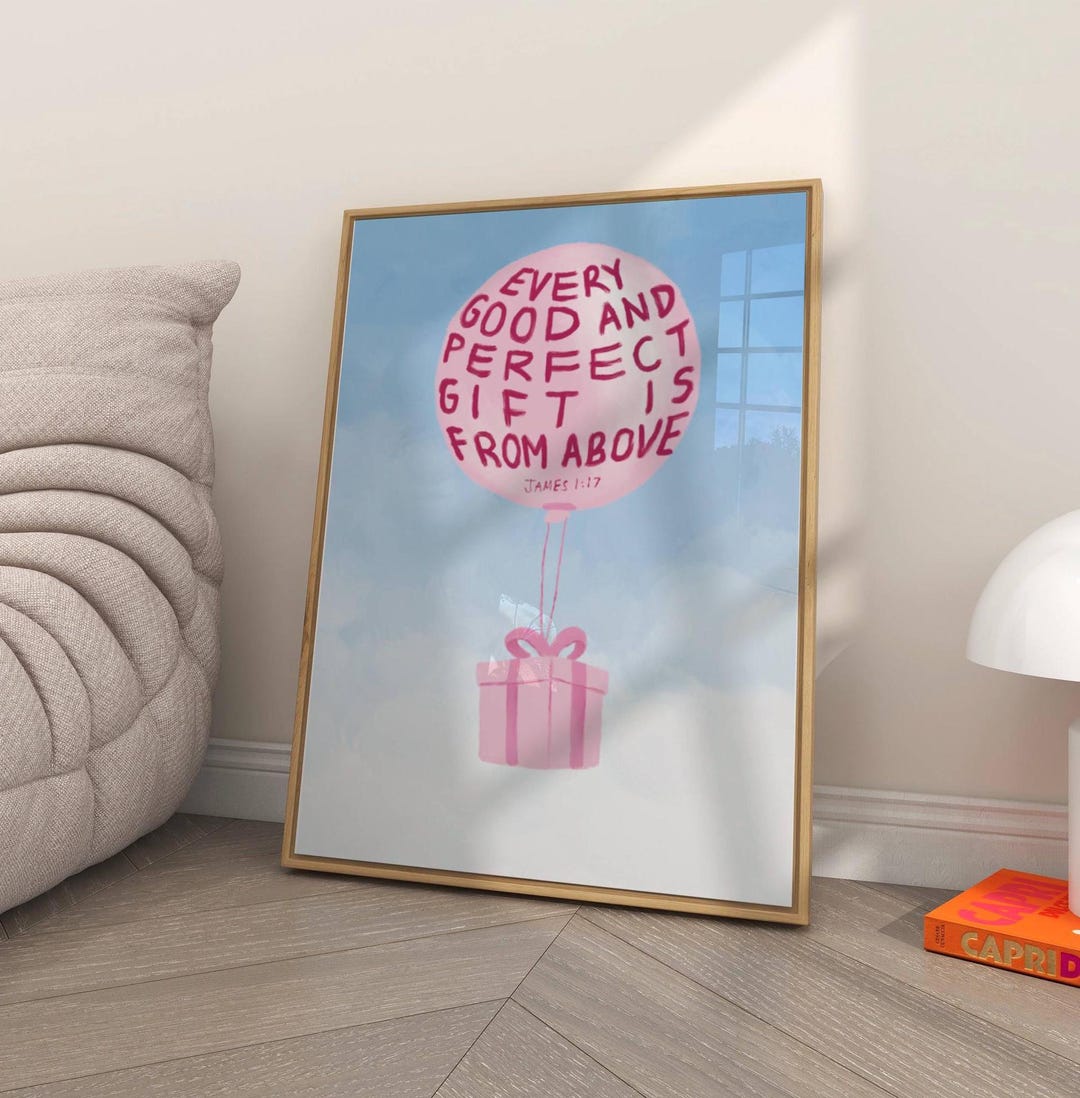 Every Good and Perfect Gift Modern Bible Verse Art Print James 1:17 ...
