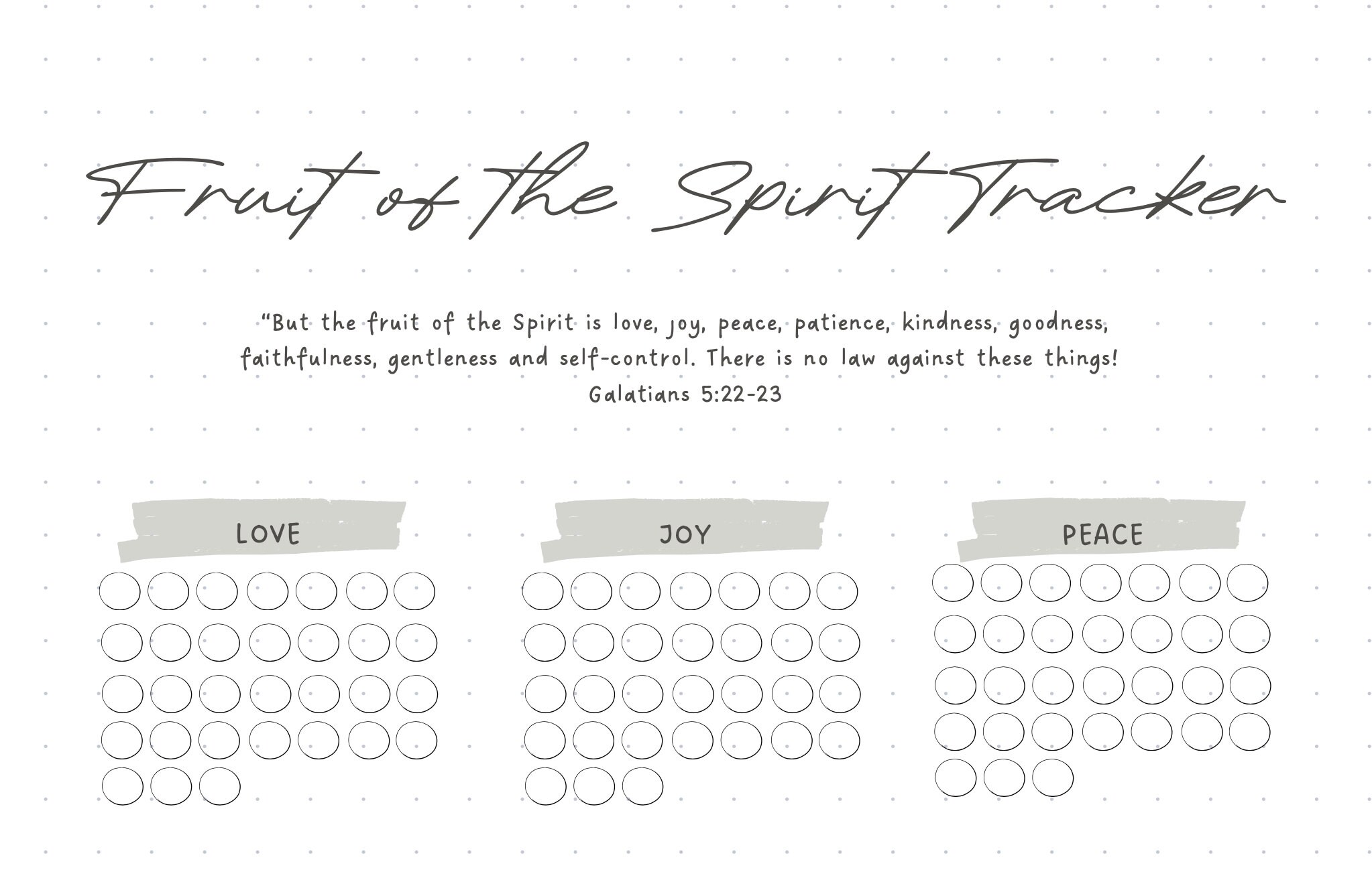 Christian Habit Tracker Printable Faith Habit Tracker Template Daily ...