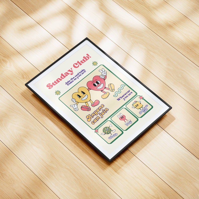 Retro Aesthetic Christian Art Modern Christian Art Printable Sunday ...