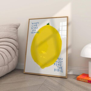 When Life Gives You Lemons Aesthetic Christian Wall Art, Christian ...