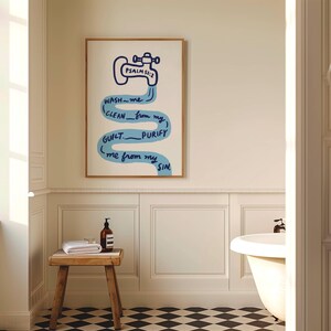 Psalm 51:2 Wash Me Clean Modern Bible Verse Wall Art, Aesthetic ...