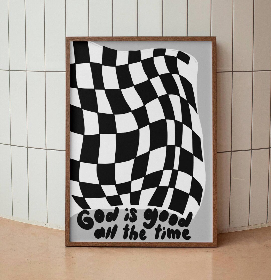 God is Good All the Time Retro Aesthetic Christian Wall Art, Modern ...