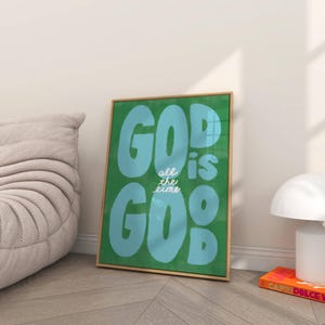 God is Good All the Time Aesthetic Christian Wall Art, Modern Christian ...